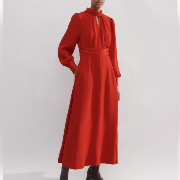 ME+EM | Dresses | Meem Crepe Ladder Trim Maxi Dress | Poshmark
